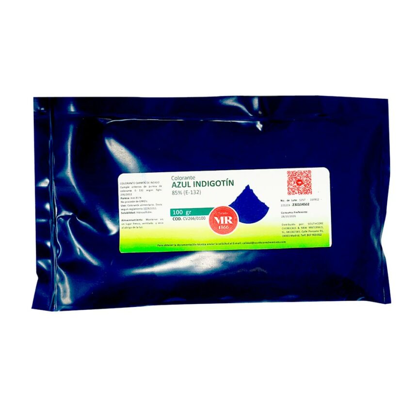 COLORANTE AZUL INDIGOTIN 85% (E-132) 100 gr – Tiendas MR 1866