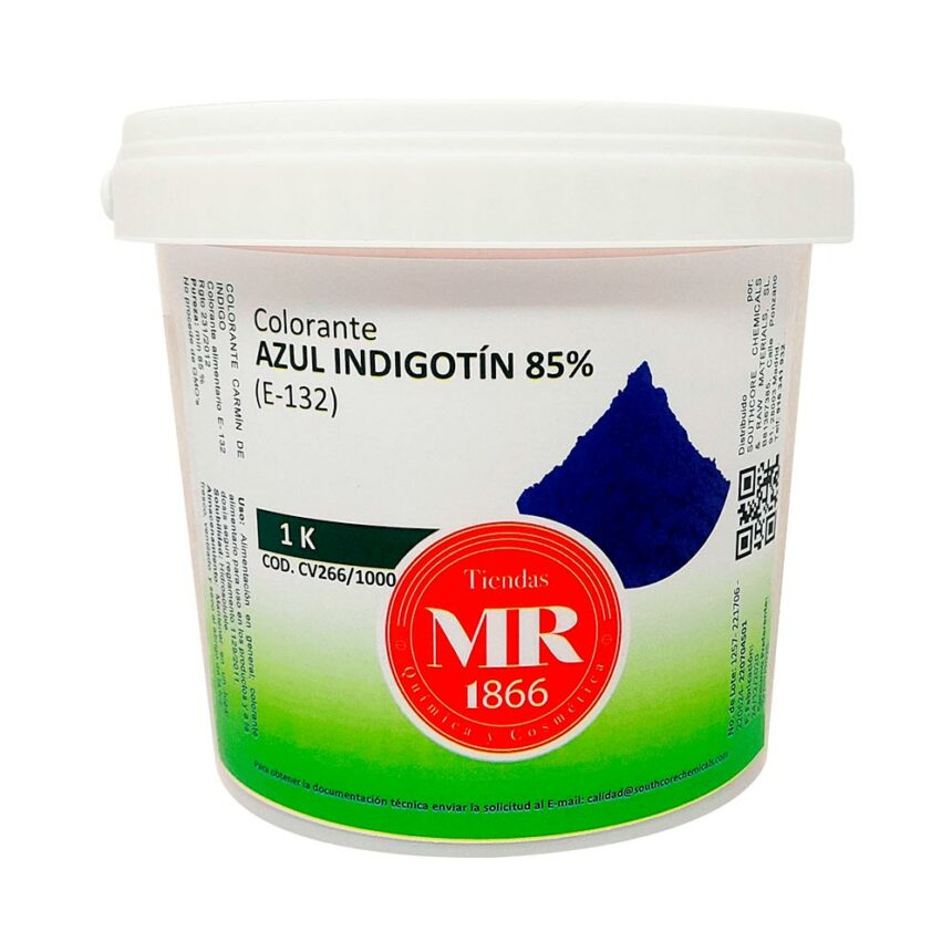 COLORANTE AZUL INDIGOTIN 85% (E-132) 1 K – Tiendas MR 1866