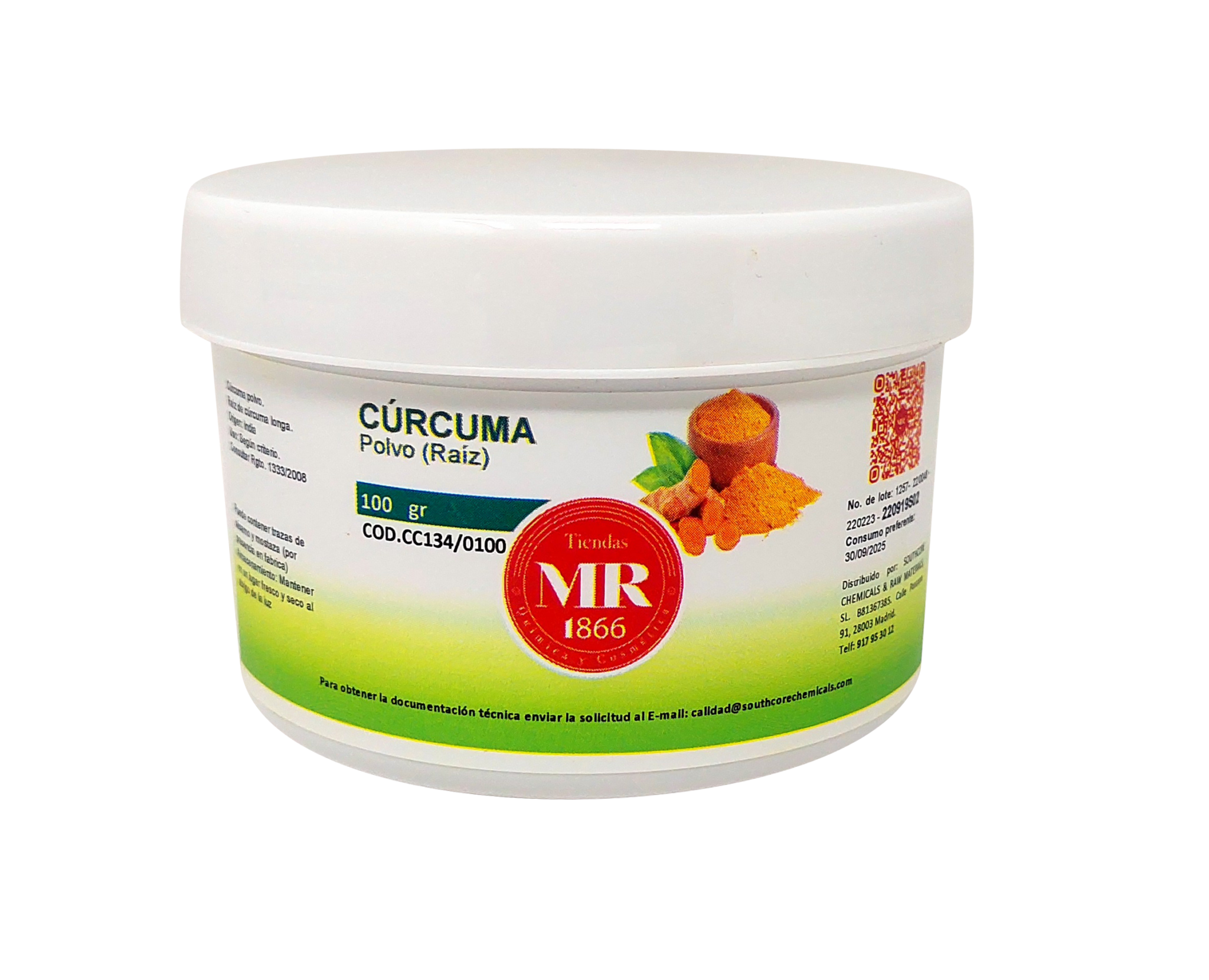 CURCUMA POLVO (RAIZ) 100 gr – Tiendas MR 1866