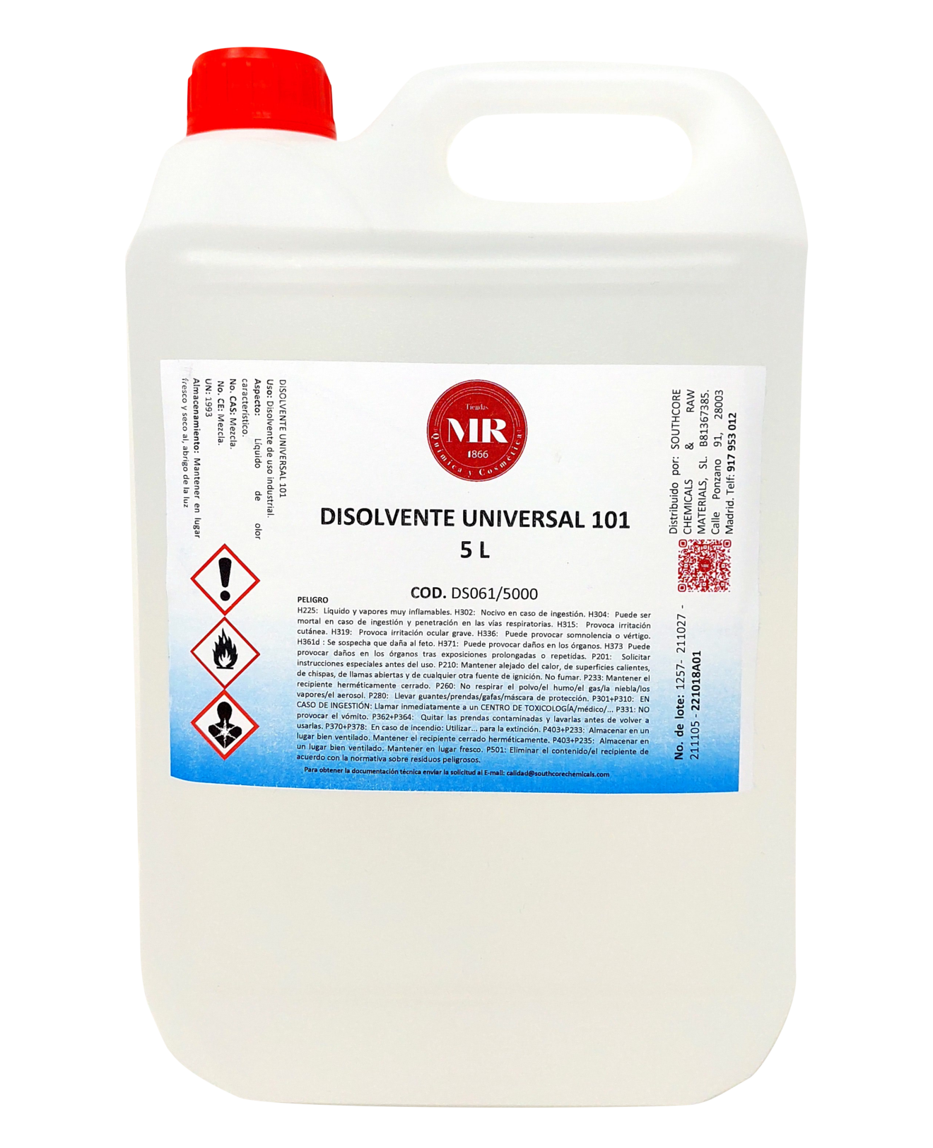 DISOLVENTE UNIVERSAL 101 5 L – Tiendas MR 1866