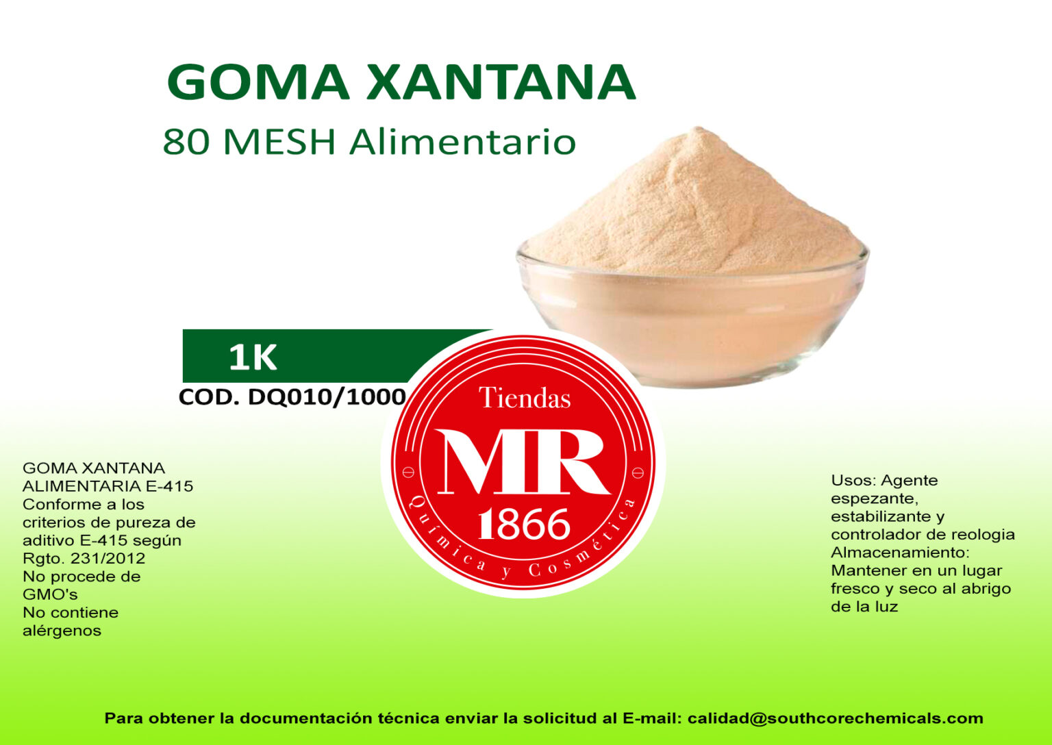 GOMA XANTANA (Satiaxane CX-91) Alim. 1 K – Tiendas MR 1866