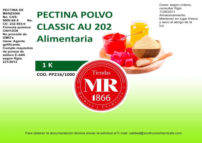 PECTINA POLVO CLASSIC AU 202 ALIM. 1 K – Tiendas MR 1866