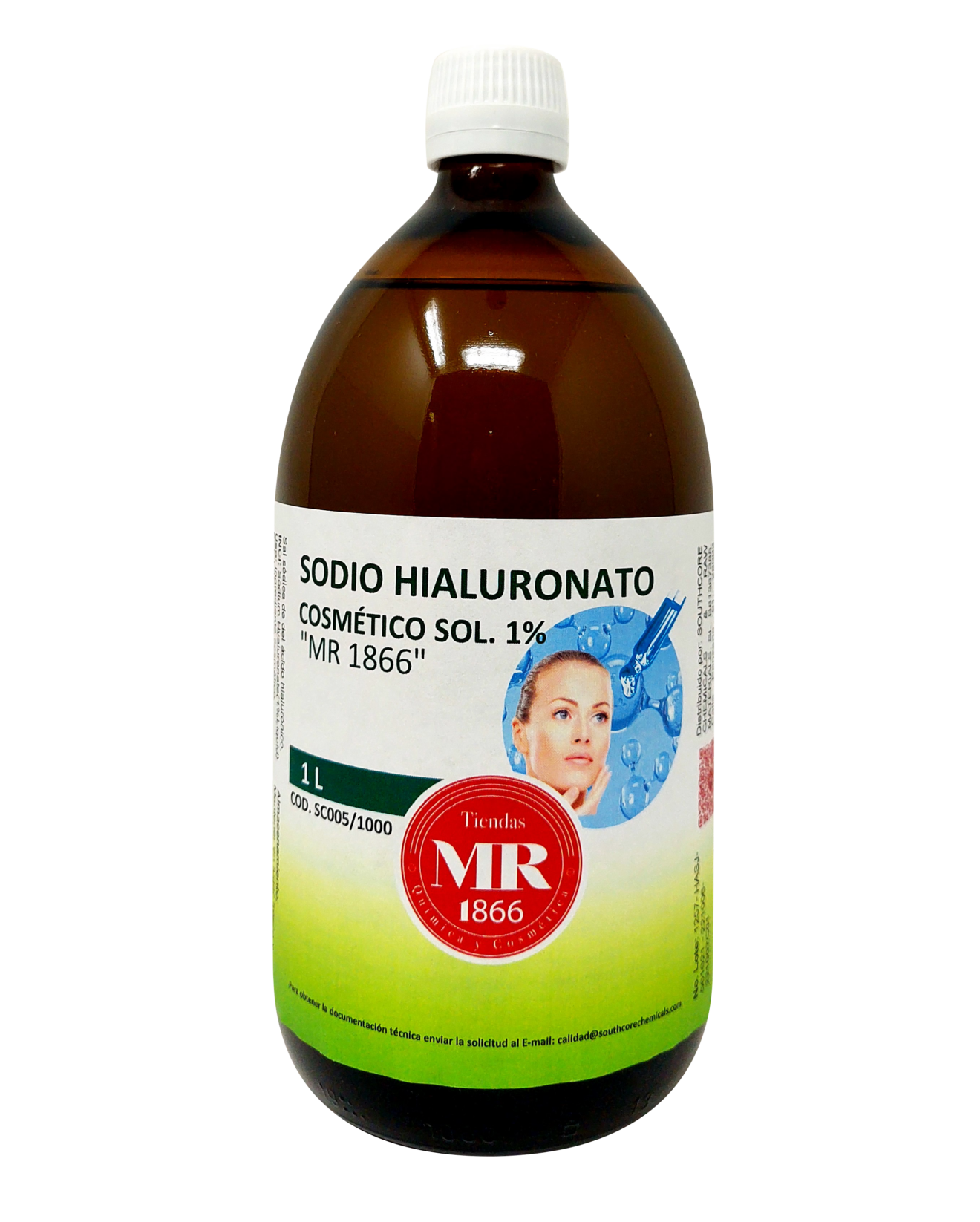 SODIO HIALURONATO COSMÉTICO SOL.1% MR 1866″ 1L” – Tiendas MR 1866