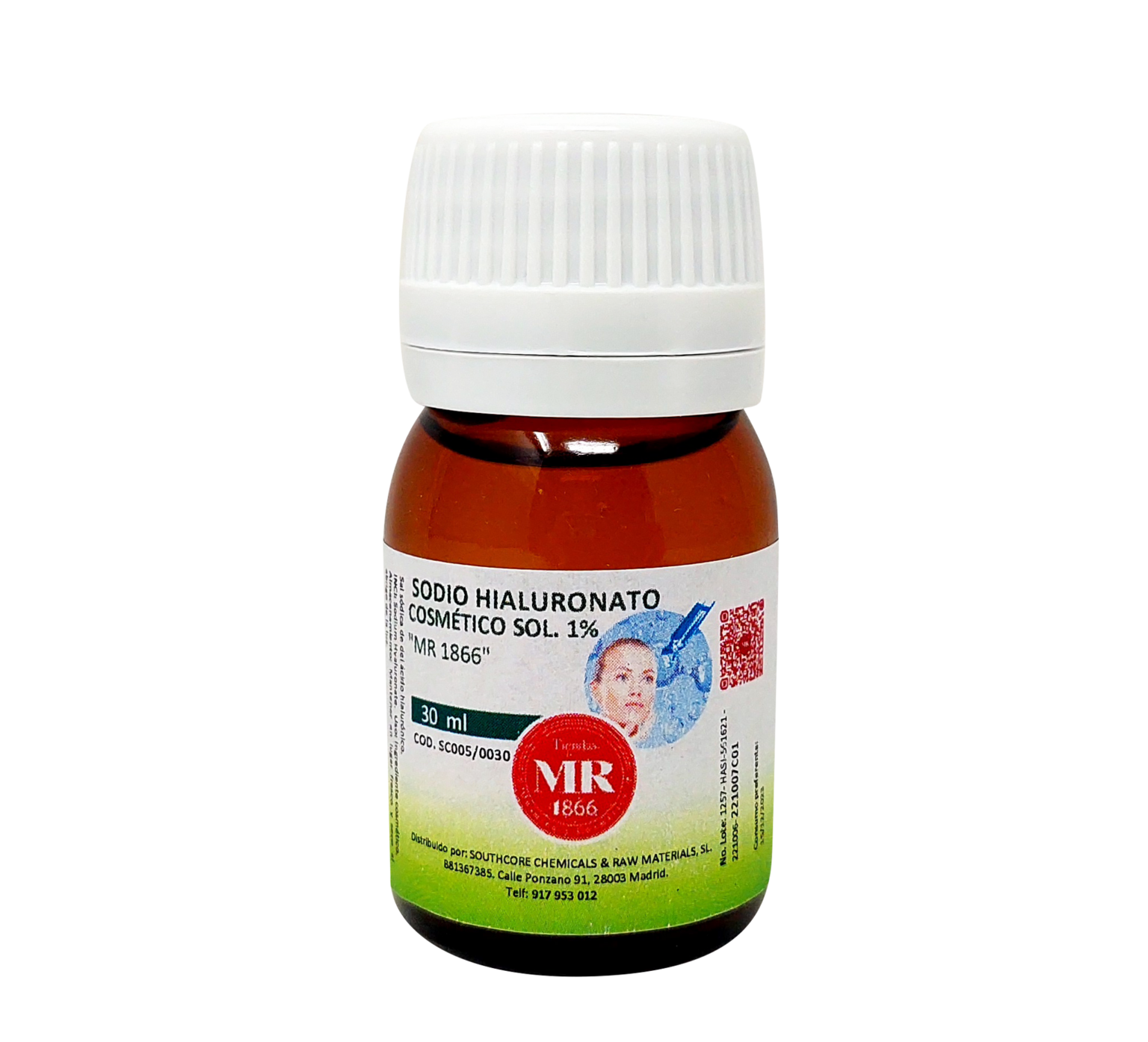 SODIO HIALURONATO COSMÉTICO SOL.1% MR 1866″ 30 ml” – Tiendas MR 1866