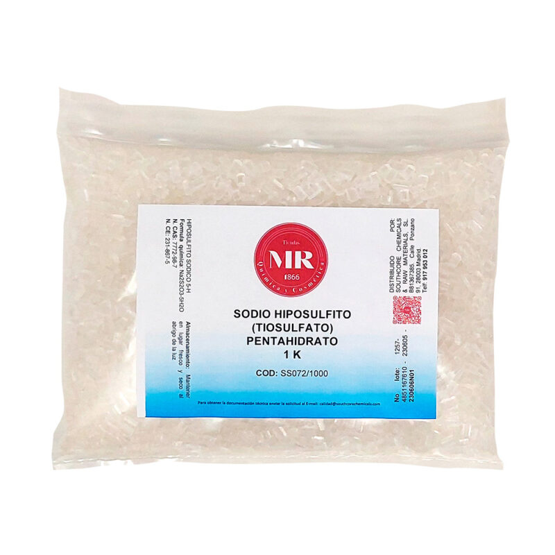 SODIO HIPOSULFITO (TIOSULFATO) PENTAHIDRATO 1 K – Tiendas MR 1866