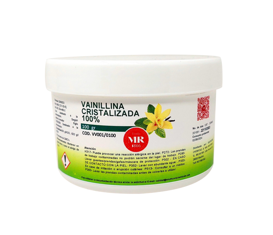 VAINILLINA CRISTALIZADA 100% 100 gr – Tiendas MR 1866