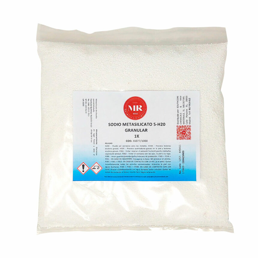 SODIO METASILICATO 5-H20 GRANULAR 1 K – Tiendas MR 1866