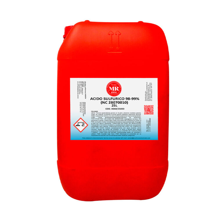ACIDO SULFURICO 98-99% (NC 28070010) 25 L – Tiendas MR 1866