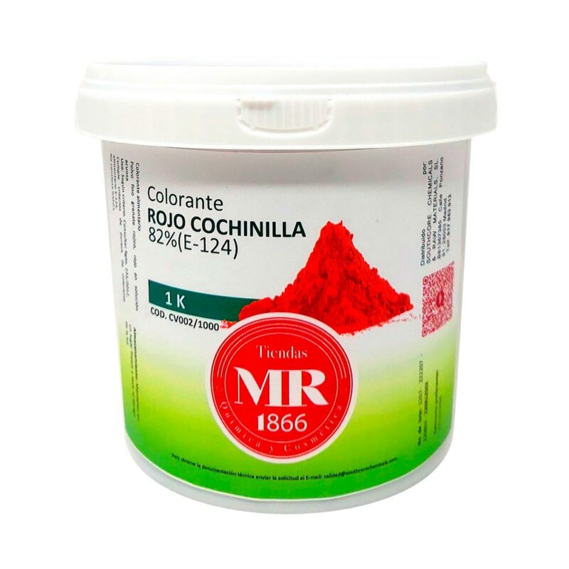 COLORANTE ROJO COCHINILLA 82% (E-124) 1 K – Tiendas MR 1866