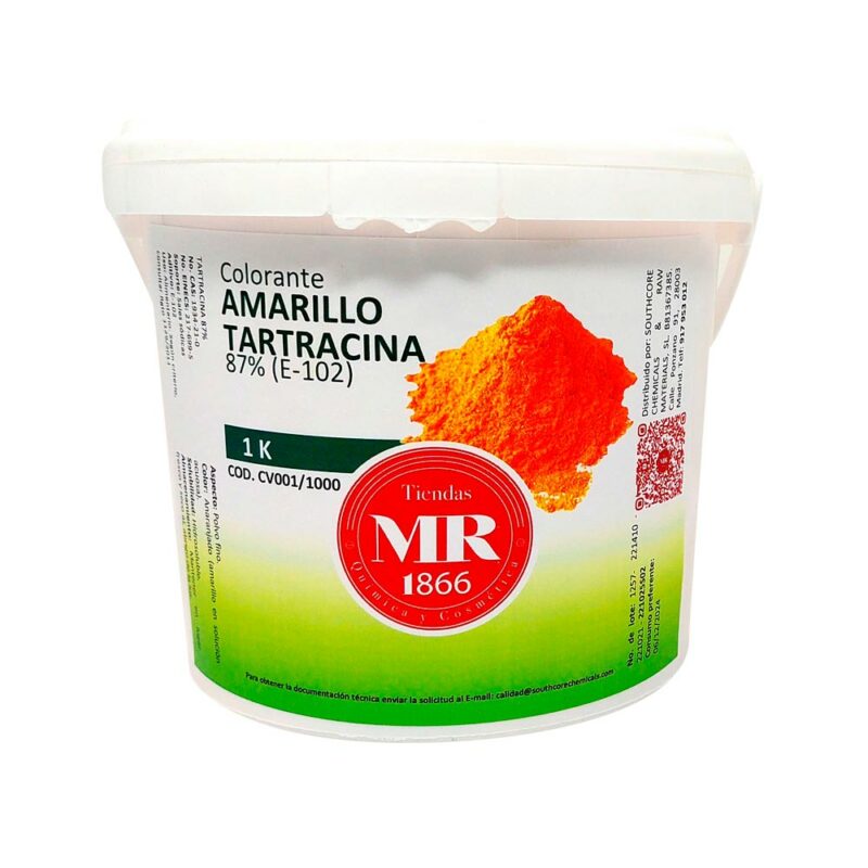 COLORANTE AMARILLO TARTRACINA 87% (E-102) 1 K – Tiendas MR 1866